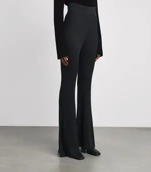 L'Agence Rib-knit Conan Flared Trousers