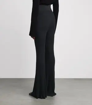 L'Agence Rib-knit Conan Flared Trousers