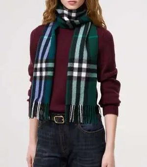Burberry Cashmere Gradient Check Scarf