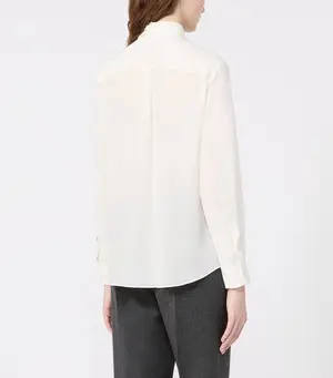 Max Mara Silk Pussybow Shirt