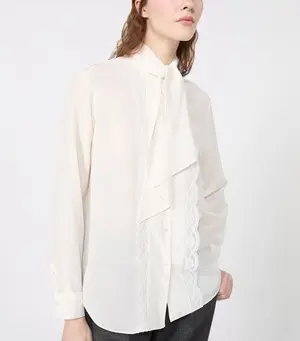 Max Mara Silk Pussybow Shirt