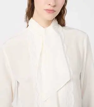 Max Mara Silk Pussybow Shirt
