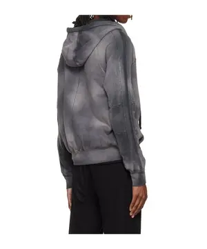 THOM KROM Washed Gradient Zip-up Hoodie