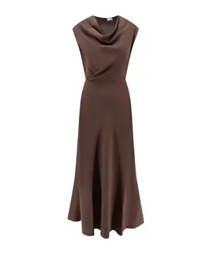 Brunello Cucinelli Cowl-neck Flared Dress