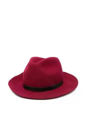 Emporio Armani Knot-detail Fedora Hat - Red