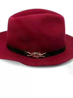 Emporio Armani Knot-detail Fedora Hat