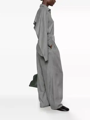 DARKPARK Phebe Pleated Wide-leg Tailored Trousers