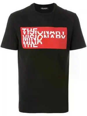 Neil Barrett Slogan-print Distressed T-shirt