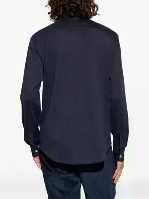 Eleventy Pique-knit Long-sleeve Shirt