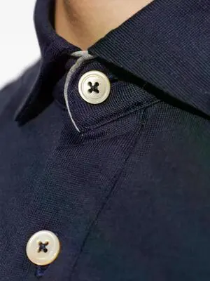 Eleventy Pique-knit Long-sleeve Shirt