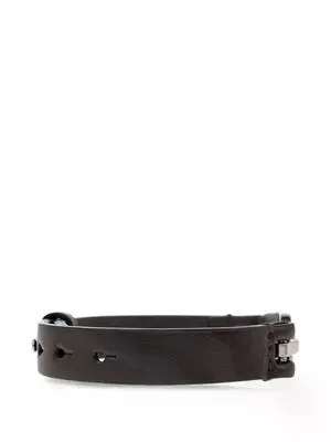 FERRAGAMO Double-gancini Leather Bracelet