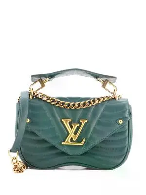 LOUIS VUITTON New Wave Chain Bag Quilted Leather Pm Shoulder Bag - Green
