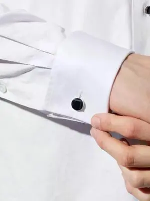 FERRAGAMO Stone-embellished Engraved-logo Cufflinks