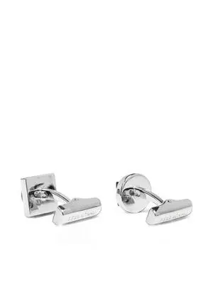FERRAGAMO Stone-embellished Engraved-logo Cufflinks