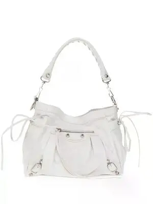 Balenciaga Le City Bucket Bag Small In Optic - White