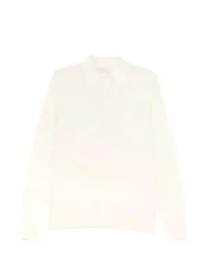 120% Lino Long Sleeves Polo Shirt - Neutrals