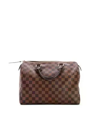 LOUIS VUITTON Speedy Handbag Damier 30 Satchel - Brown