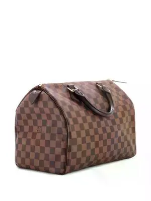 LOUIS VUITTON Speedy Handbag Damier 30 Satchel - Brown