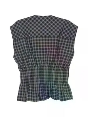 MSGM Ruffled Check Shirt