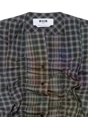 MSGM Ruffled Check Shirt