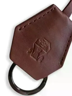 Brunello Cucinelli Logo-embossed Leather Keyring