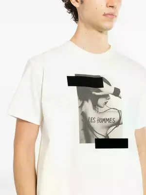 LES HOMMES Graphic-print T-shirt