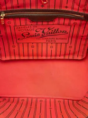 LOUIS VUITTON 2012 Damier Ebene Neverfull Mm Tote Bag