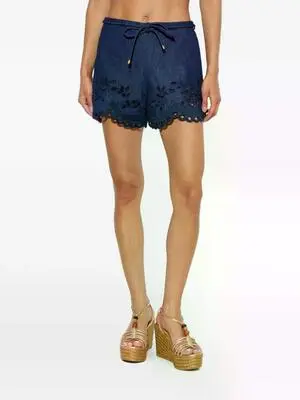 Zimmermann Broderie-anglaise Scalloped-hem Shorts