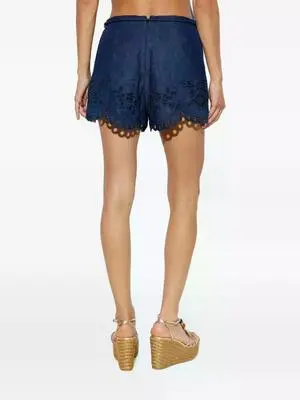 Zimmermann Broderie-anglaise Scalloped-hem Shorts