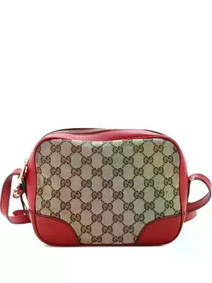 Gucci Bree Disco Gg Canvas With Leather Mini Crossbody Bag - Red