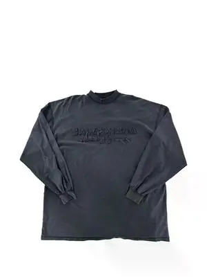 Balenciaga Inside Out Bb Long-sleeve T-shirt - Black