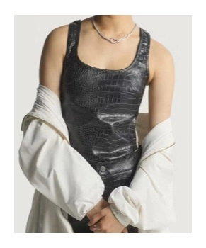 ADIDAS ORIGINALS Pleather Corset Top