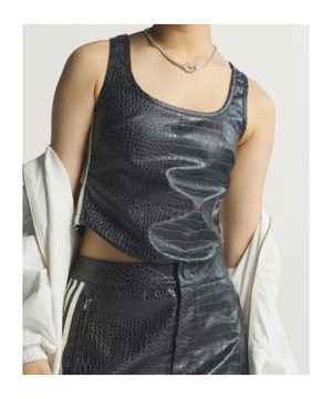 ADIDAS ORIGINALS Pleather Corset Top