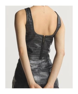 ADIDAS ORIGINALS Pleather Corset Top