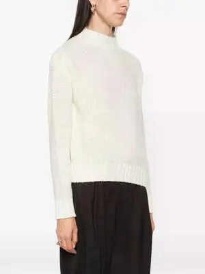 Herno Bouclé Ribbed-trim Sweater