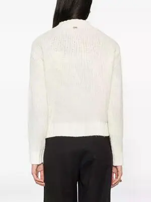 Herno Bouclé Ribbed-trim Sweater
