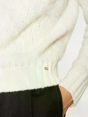 Herno Bouclé Ribbed-trim Sweater