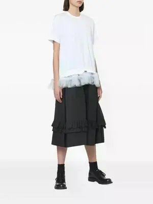 Comme Des Garçons Ruffled Tiered Midi Skirt