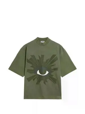 HOUSE OF ERRORS All-seeing Logo-patch T-shirt - Green