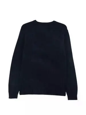 CENERE GB Crew-neck Ribbed-trim Sweater - Blue
