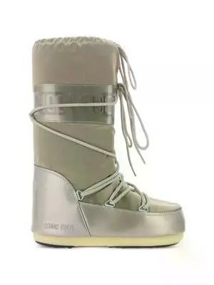 Moon Boot Icon Glance Platinum Satin Boots - Neutrals