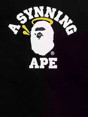 A BATHING APE X Spotify Central Cee College Relaxed Fit T-shirt - Black