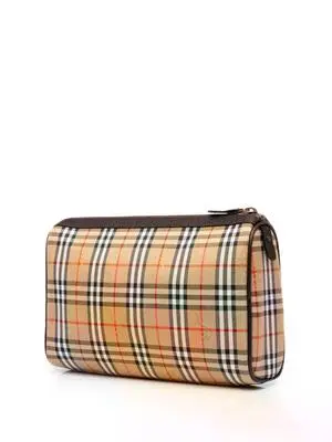 Burberry 20th Century Haymarket Check Canvas Clutch Bag