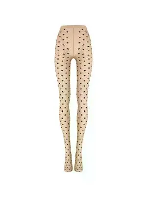 Wolford Daisy Floral-pattern Tights - Neutrals