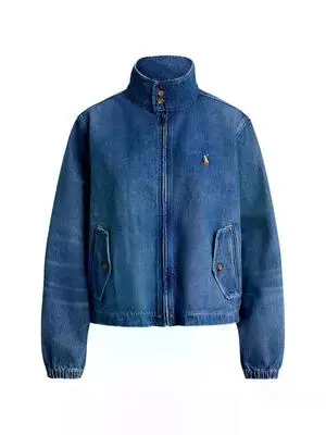 Polo Ralph Lauren Logo-embroidered Zip-up Denim Jacket - Blue