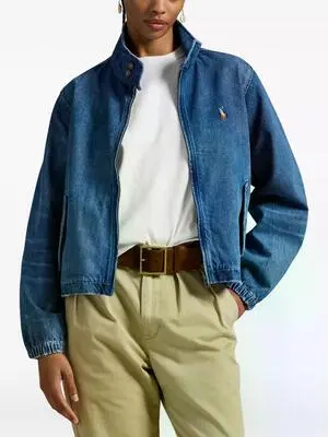 Polo Ralph Lauren Logo-embroidered Zip-up Denim Jacket - Blue