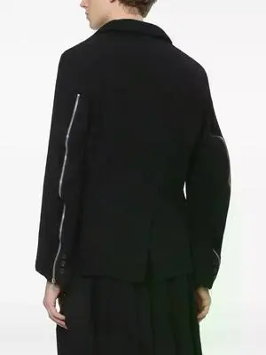 Comme Des Garçons Zip-detail Wool Jacket