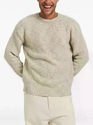 CESAR CASIER Adam Textured-knit Sweater - Neutrals