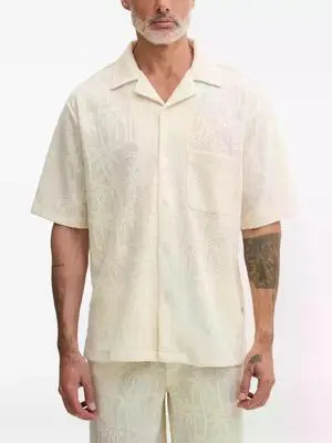 Guess Palm Tree Jacquard Shirt - Neutrals
