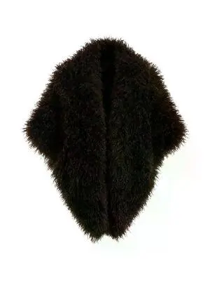 GEMY MAALOUF Voluminous Faux-fur Bolero - Brown